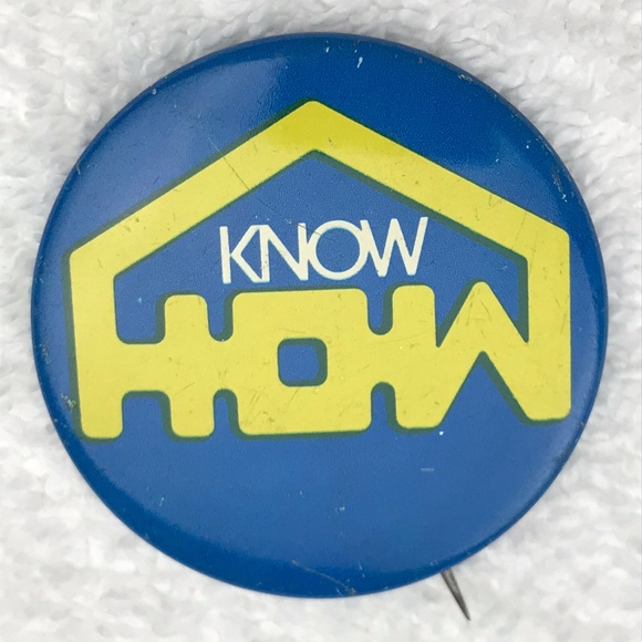 Jewelry | Know How Vintage Collectible Pin Button Badge Blue Yellow ...